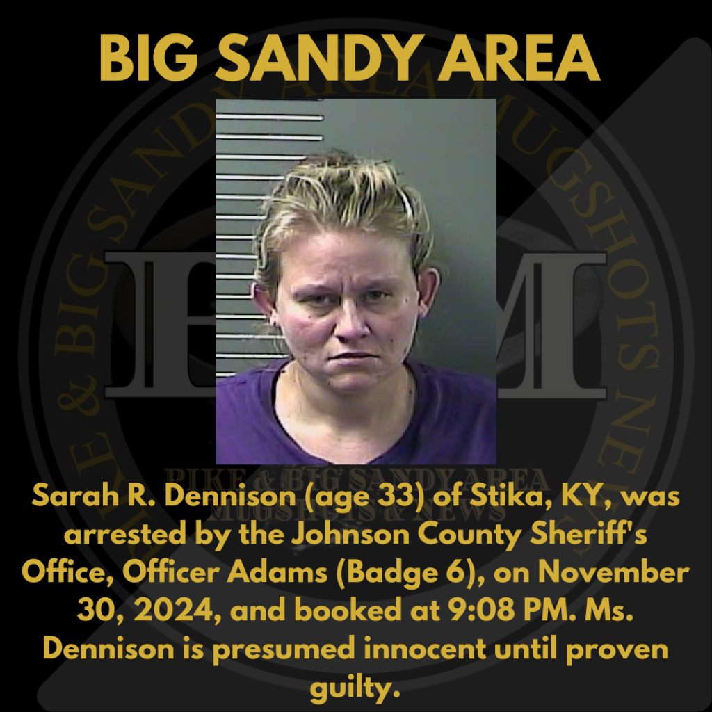 SARAH DENNISON - Big Sandy Area Mugshots News